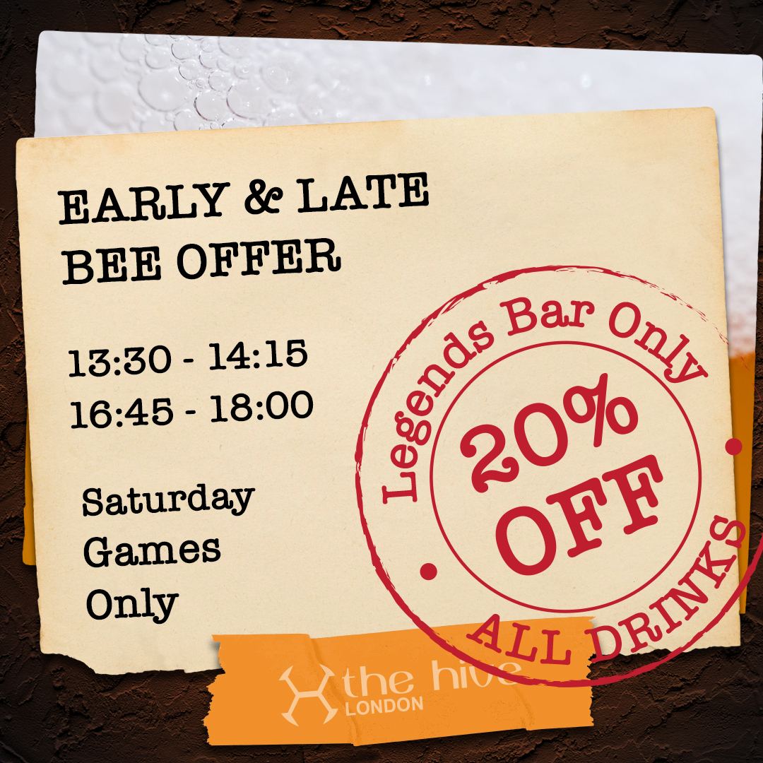 Early/Late Bees drink offer - Barnet Football Club